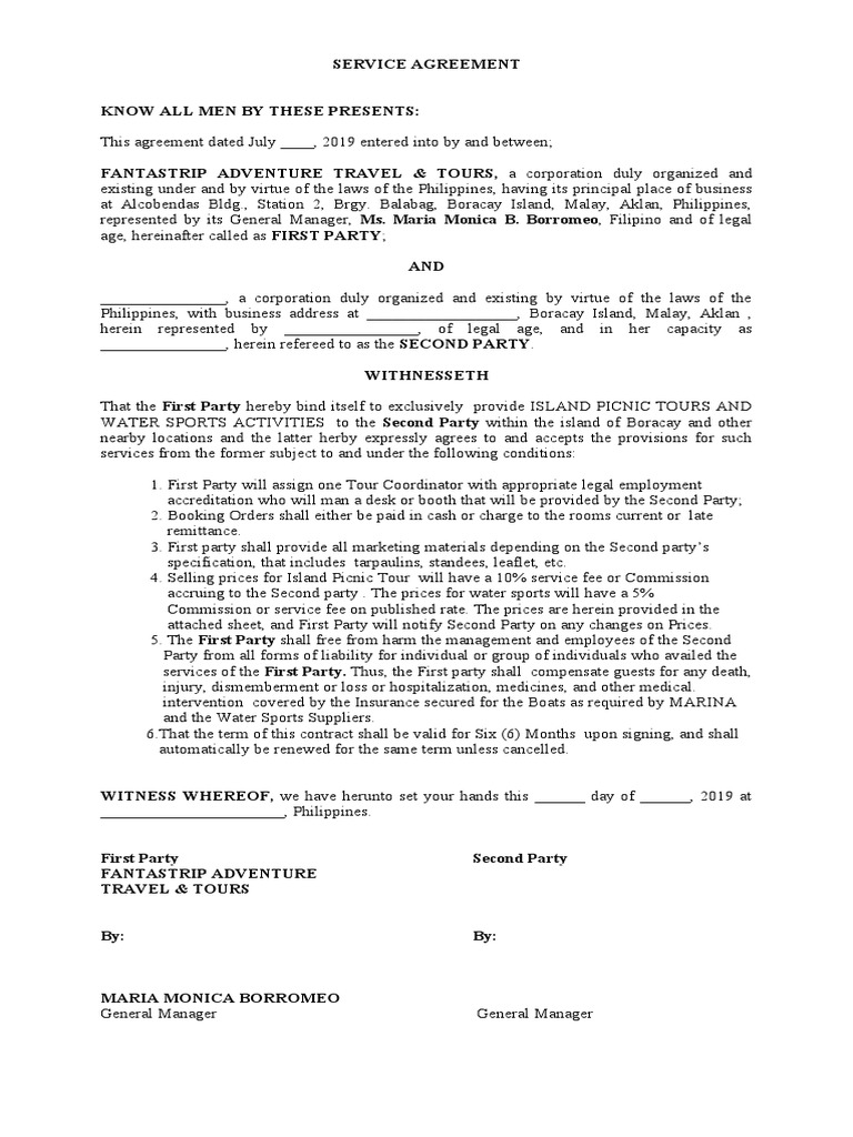 Service Agreement | PDF | Philippines | Common Law