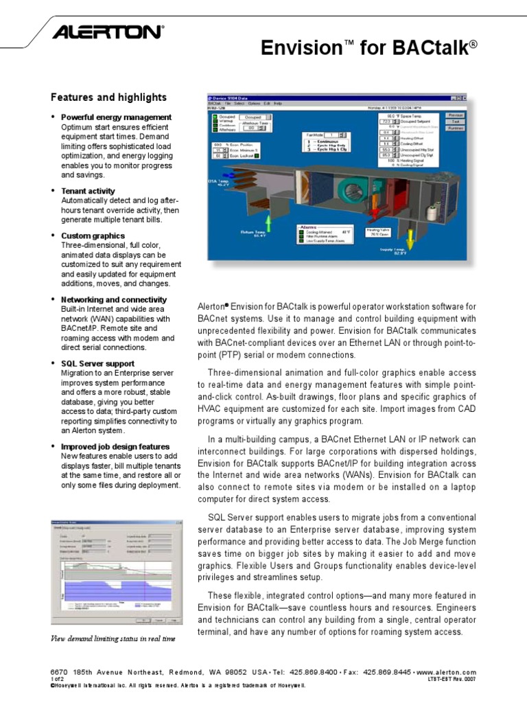 Envision For Bactalk: Features and Highlights | PDF | Server (Computing ...