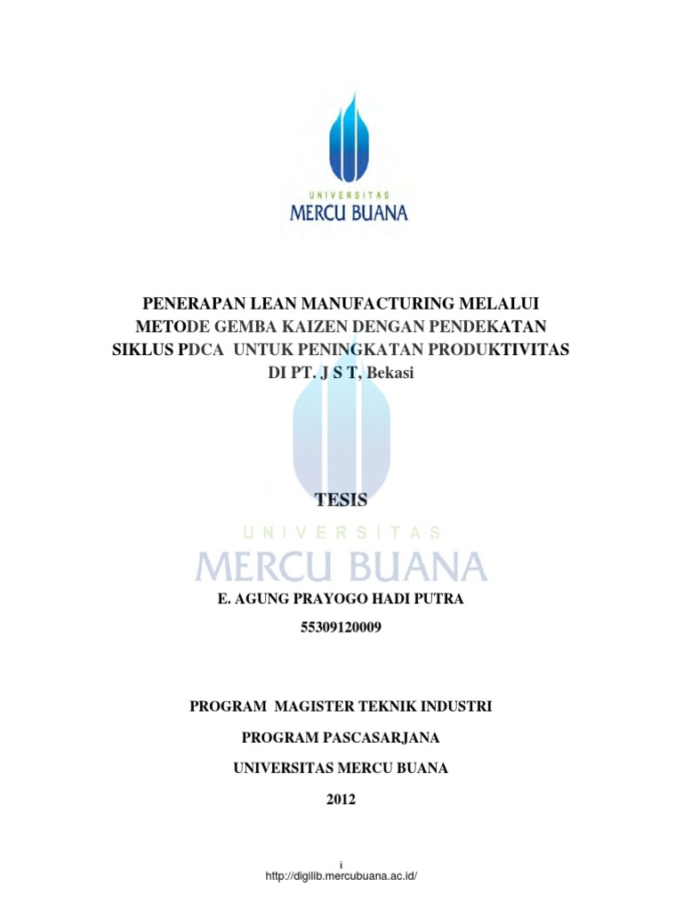 Tesis s2 MercuBuana - Daftar Isi | PDF