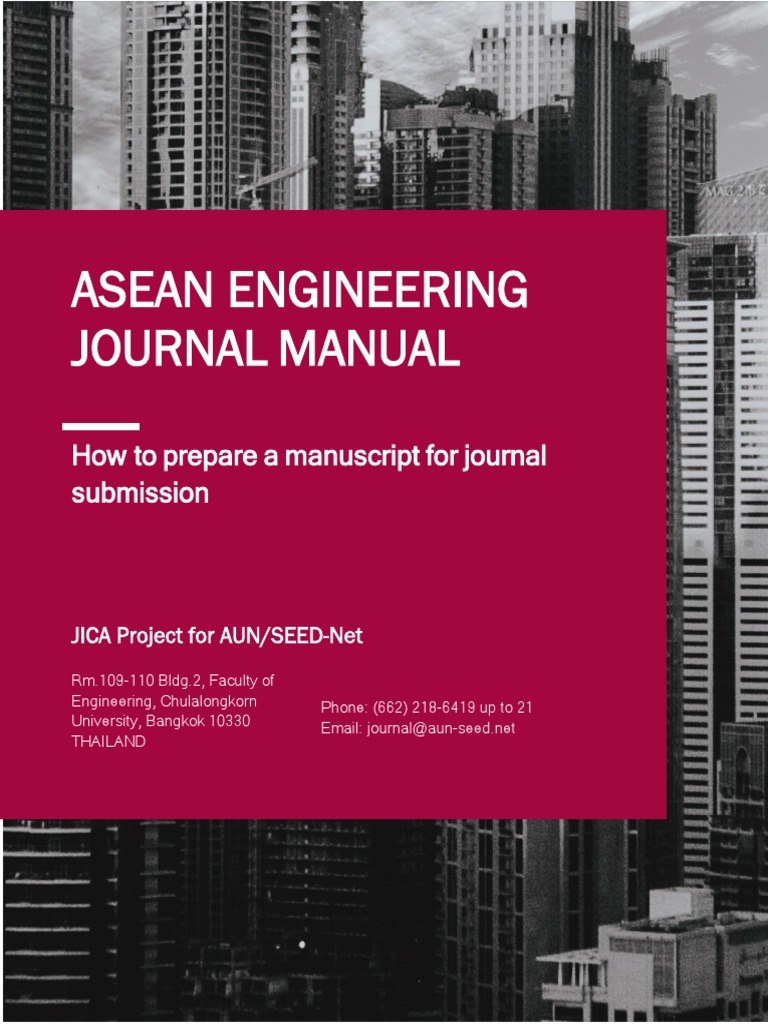 Asean Engineering Journal Manual: How To Prepare A Manuscript For Journal Submission | PDF ...