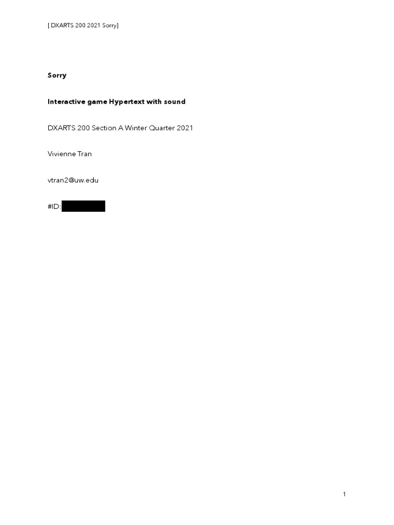 Dxarts 200 Final Project 2021 | PDF | Hypertext | Computing And Information Technology