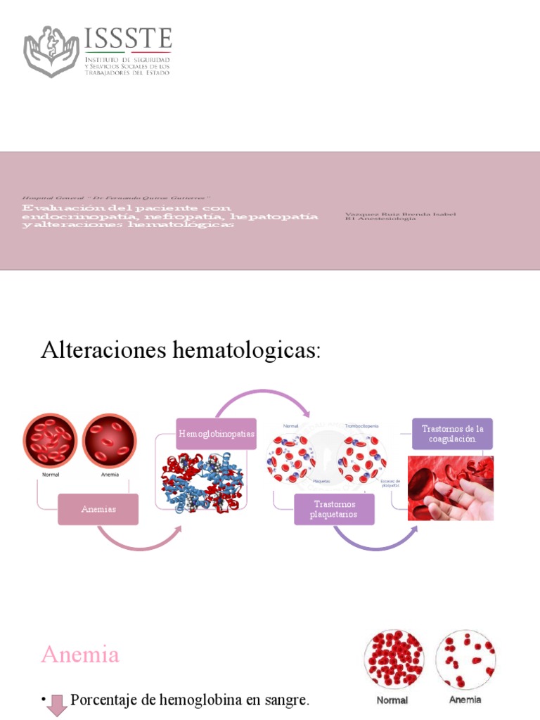 Alteraciones Hematologicas | PDF | Coagulación | Anemia