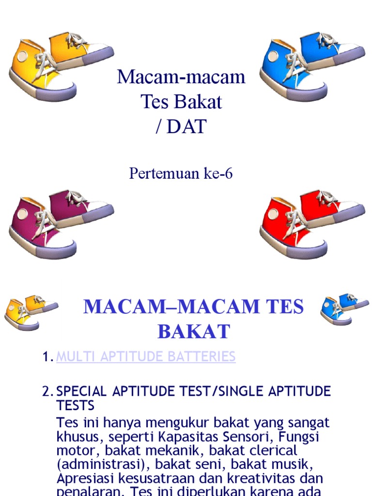 Macam-Macam Tes Bakat (DAT) | PDF