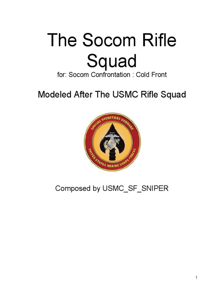 The Socom Rifle Squad | PDF | Sniper | Military Science