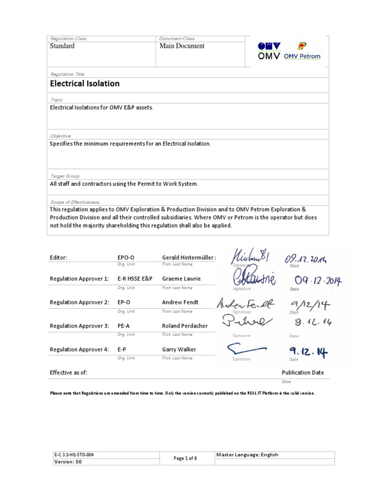 Electrical Isolation Standard | PDF | High Voltage | Electrical Network