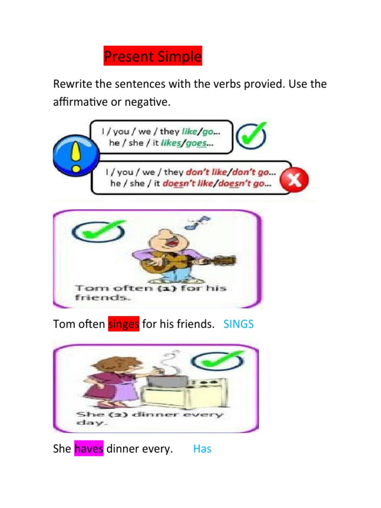 Present Simple - Docx Ingles | PDF