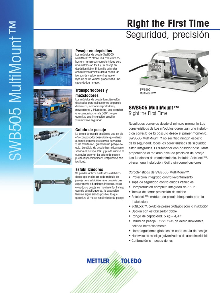 SWB505 MultiMount Weigh Module Es | PDF | Metrología | Naturaleza