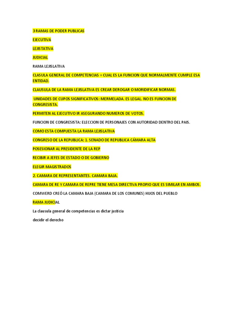 3 Ramas de Poder Publicas | PDF | Política | Ciencias sociales