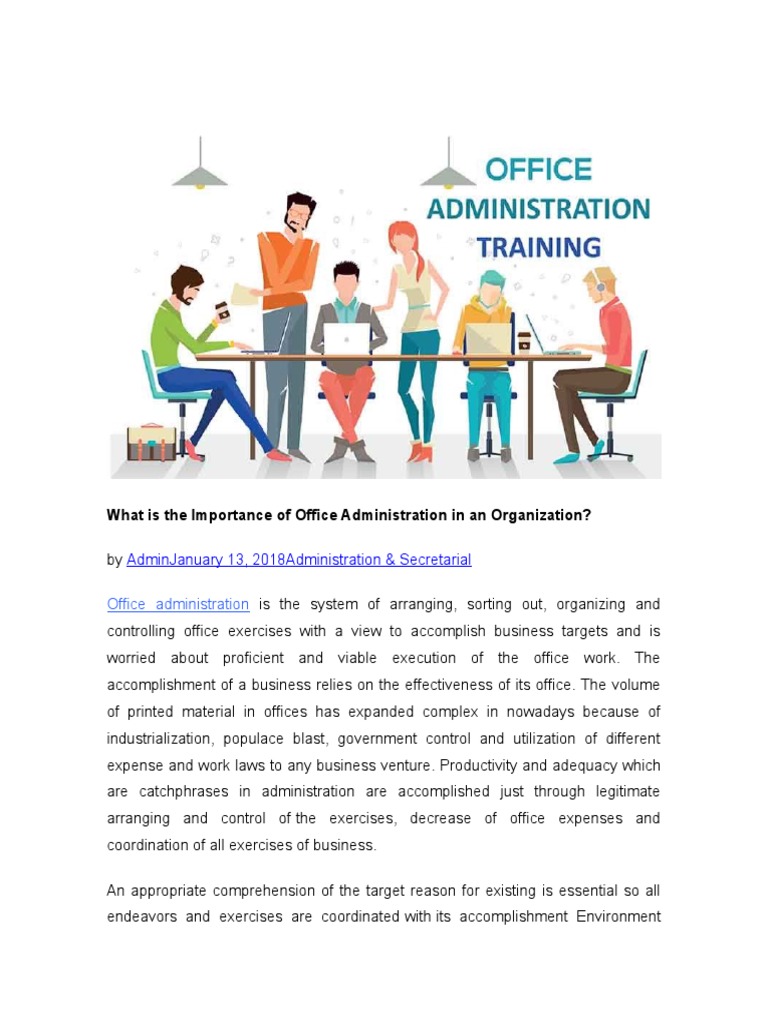 What Is The Importance of Office Administration in An Organization ...