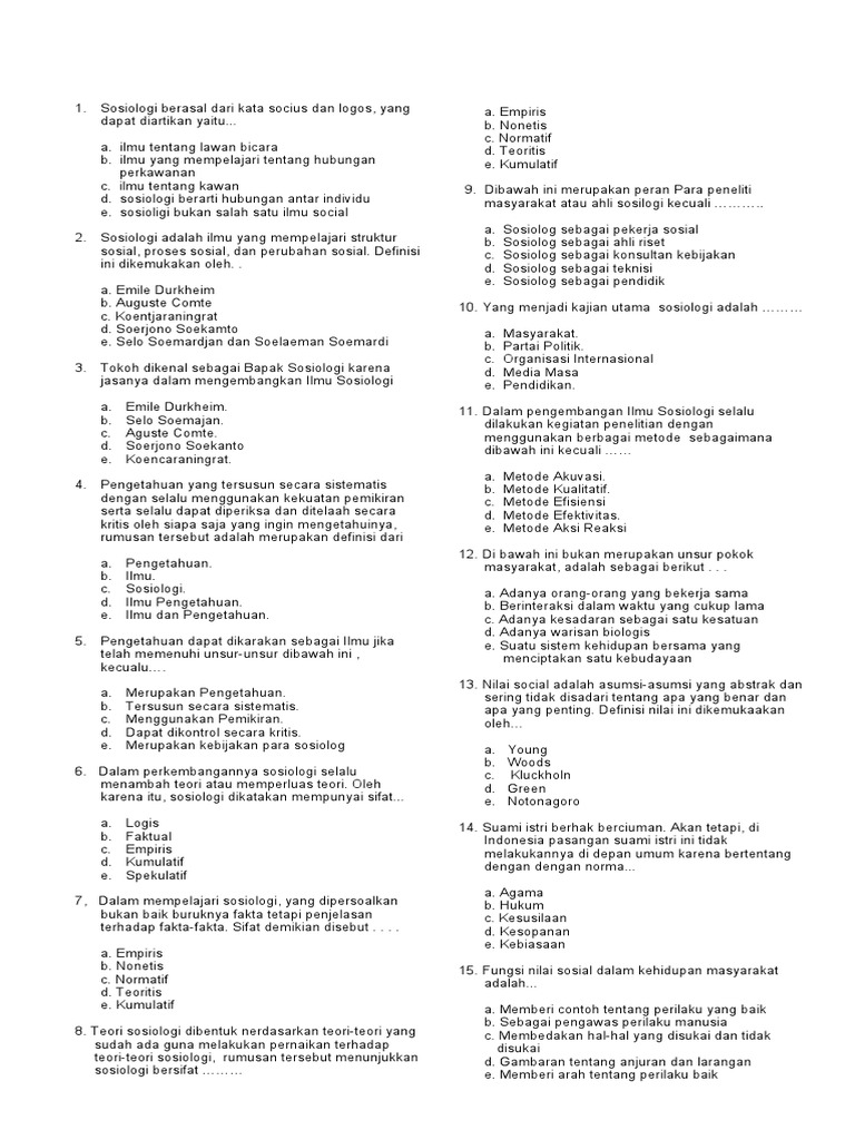 Soal Semester Kls 1 | PDF