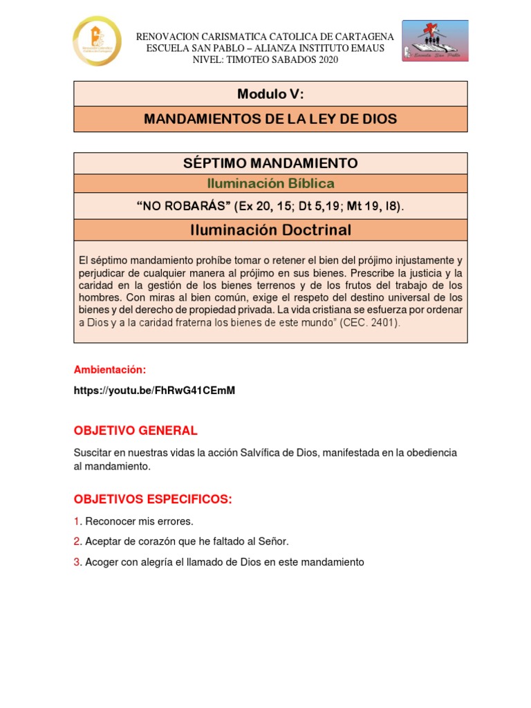 SEPTIMO MANDAMIENTO Enseñanza (1) - 1602936843449-920956590 | PDF ...