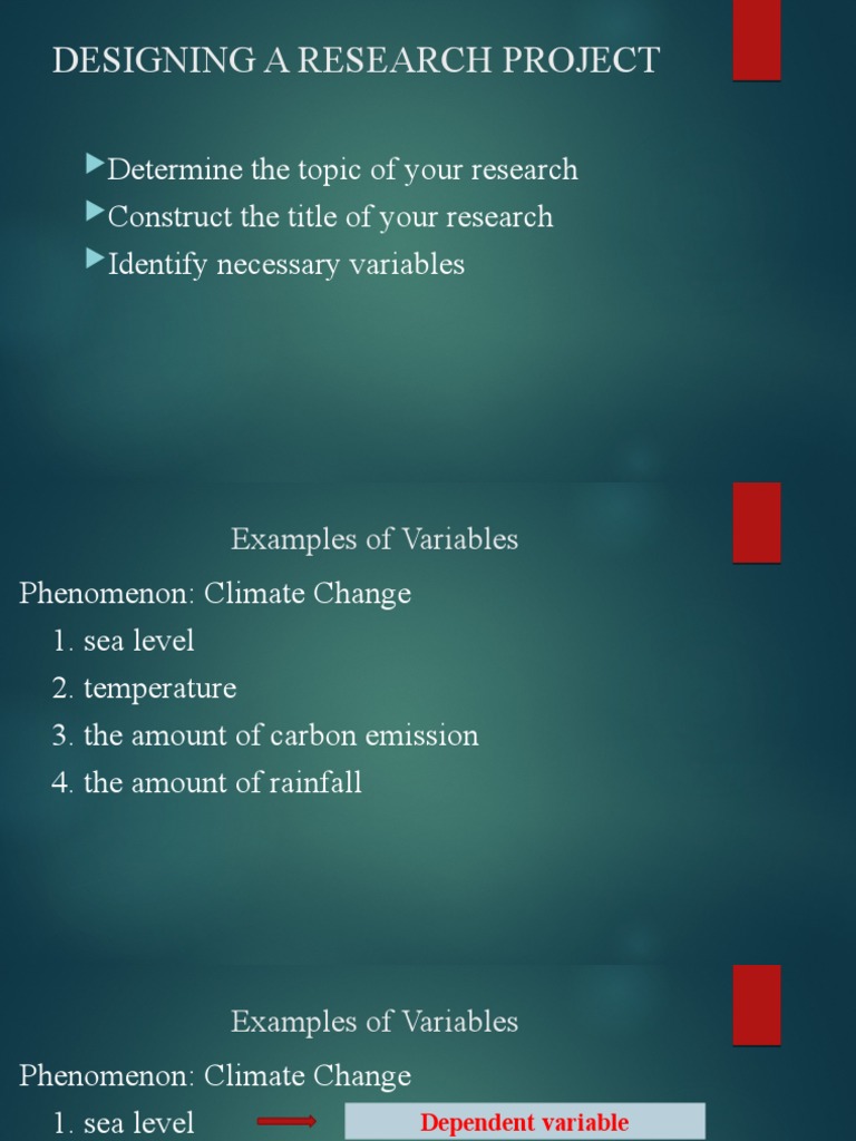 DESIGNING A RESEARCH PROJECT Title | PDF | Sampling (Statistics ...