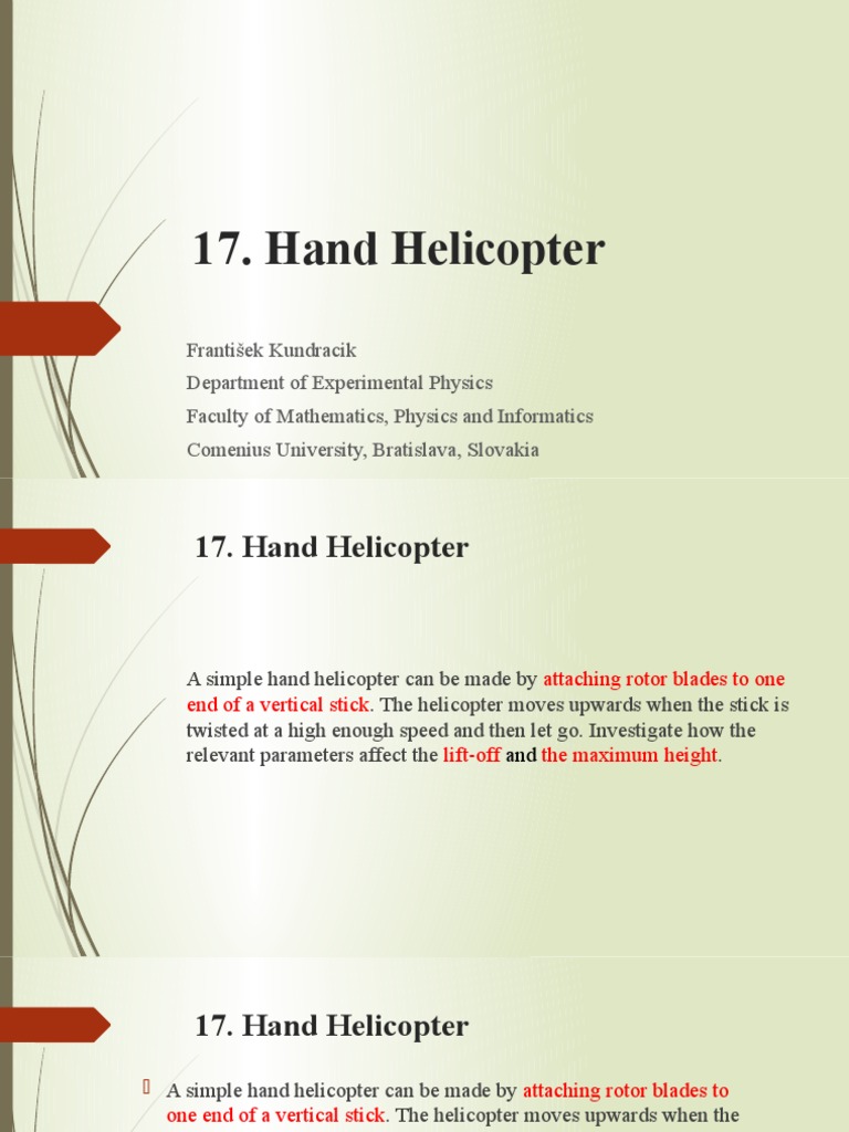 17 Hand Helicopter | PDF | Helicopter | Flight