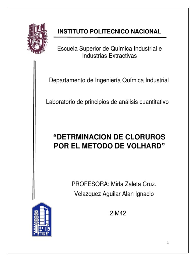 Metodo Volhard | PDF | Valoración | Química