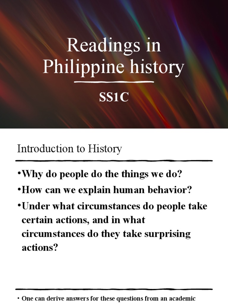 Readings in Philippine History | PDF | Primary Sources | Archaeology