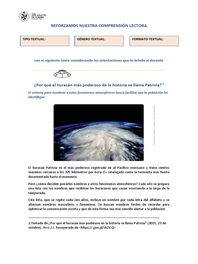 Texto Huracan | PDF | Ciclones tropicales | Tormentas