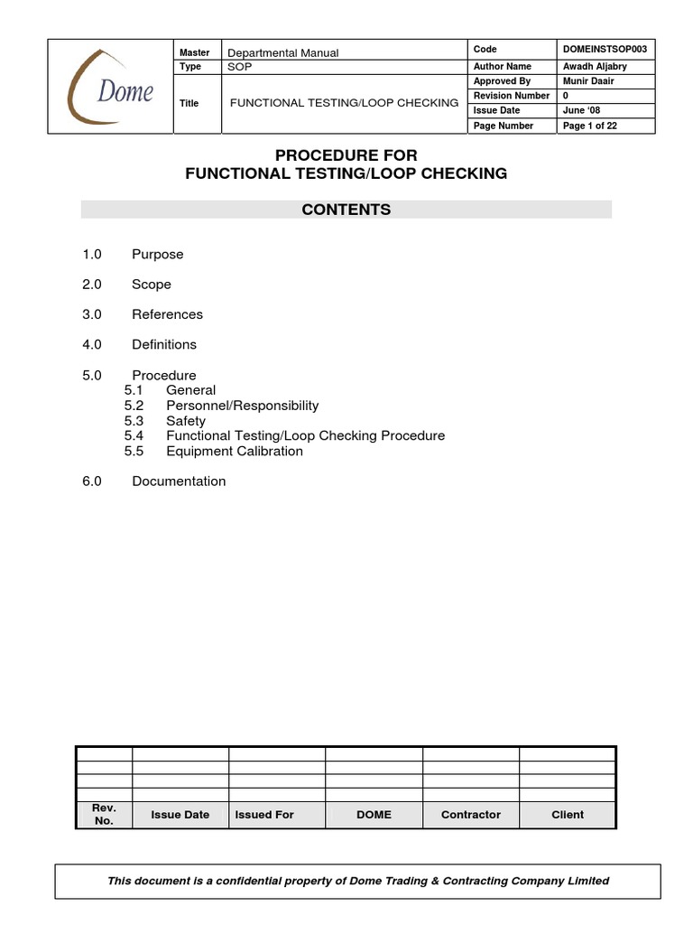 Instrumentation Loop Check Guide | PDF | Vacuum Tube | Switch