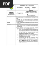 SPO Double Check Pemberian Obat High Alert | PDF