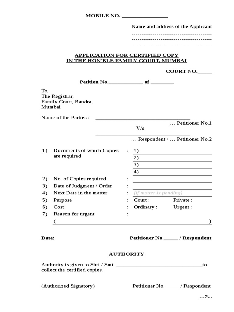 Application Format For Certified Copy - 0 | PDF | Public Law | Judiciaries