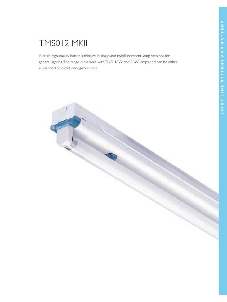 Simbat TMS 012 MKII | PDF | Lighting | Fluorescent Lamp