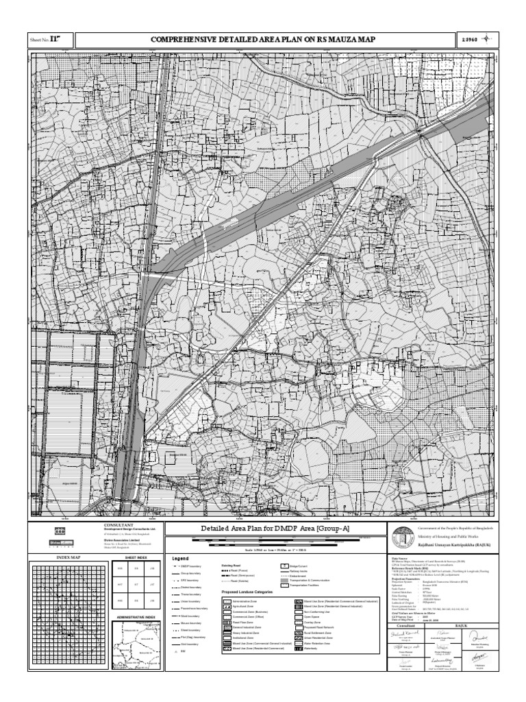 I17 Comprehensive Detailed Area Plan On Rs Mauza Map | PDF