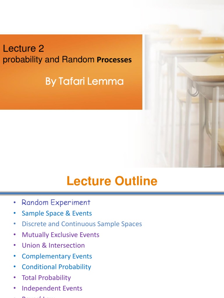 Algebraic Probability Lecture Overview | PDF | Probability ...