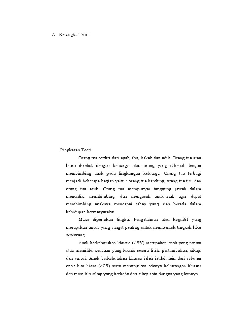 Kerangka Teori | PDF | Kesehatan Holistik