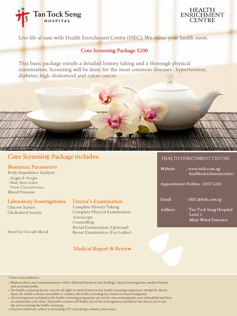 Core Screening Package | PDF | Medicine | Health Sciences