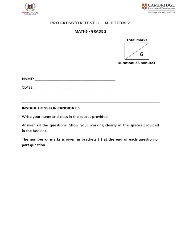 Grade 2 Maths Midterm 2 N Pdf Teaching Mathematics Science