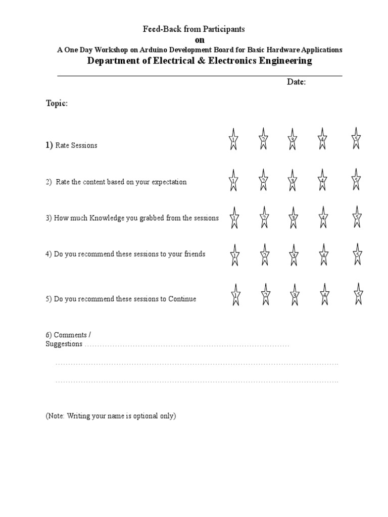Department of Electrical & Electronics Engineering: Feed-Back From ...