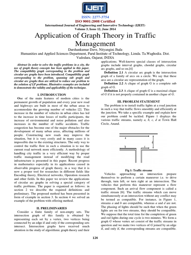 Application of Graph Theory in Traffic Management: ISO 9001:2008 ...