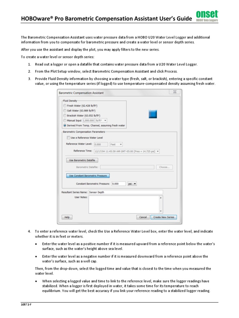 Barometric Compensation Assistant User's Guide - 10572 | PDF | Atmospheric Pressure | Text File