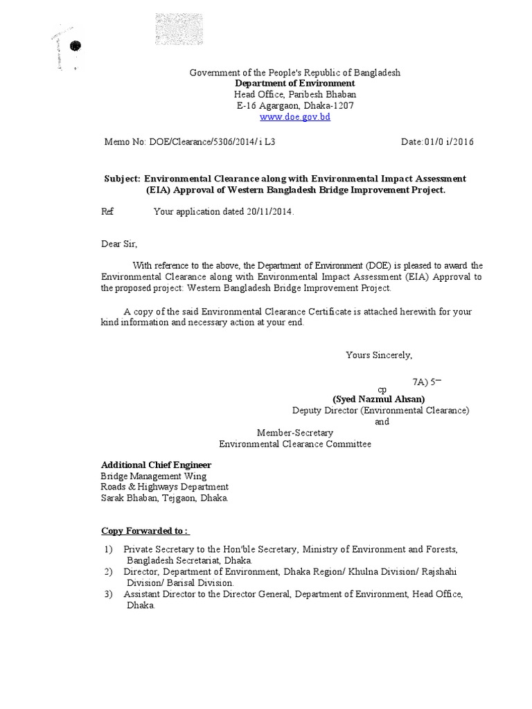 008 EIA Approval | Download Free PDF | Road | Environmental Impact ...