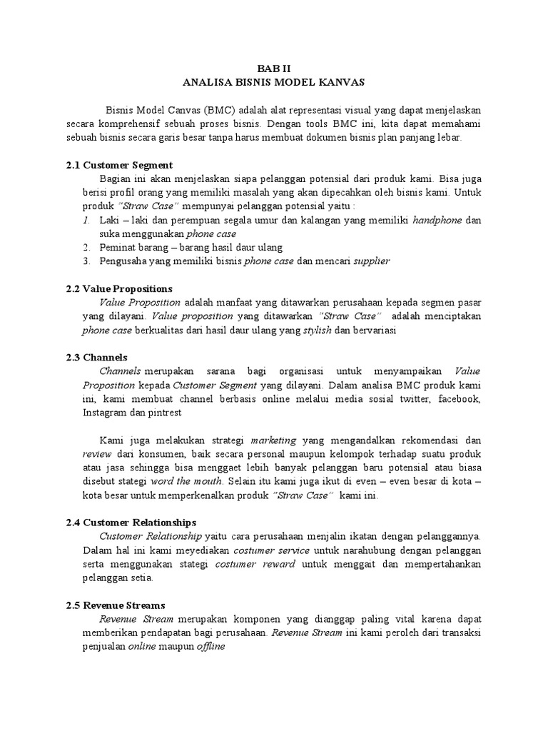 BMC, Market Analysis Dan Economic of Business | PDF