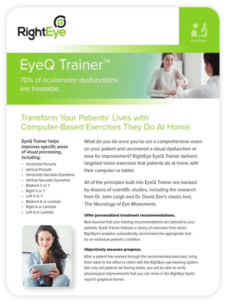 Fact Sheet - EyeQ Trainer v0619 | PDF | Visual Perception | Nervous System