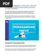 SOP Pemasangan Infus Lengkap Sesuai Standar Akreditasi | PDF