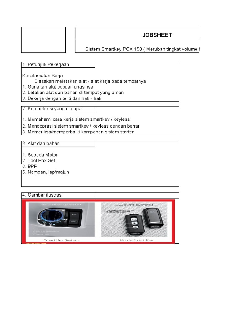 Pengaturan Volume Buzzer Smartkey PCX | PDF
