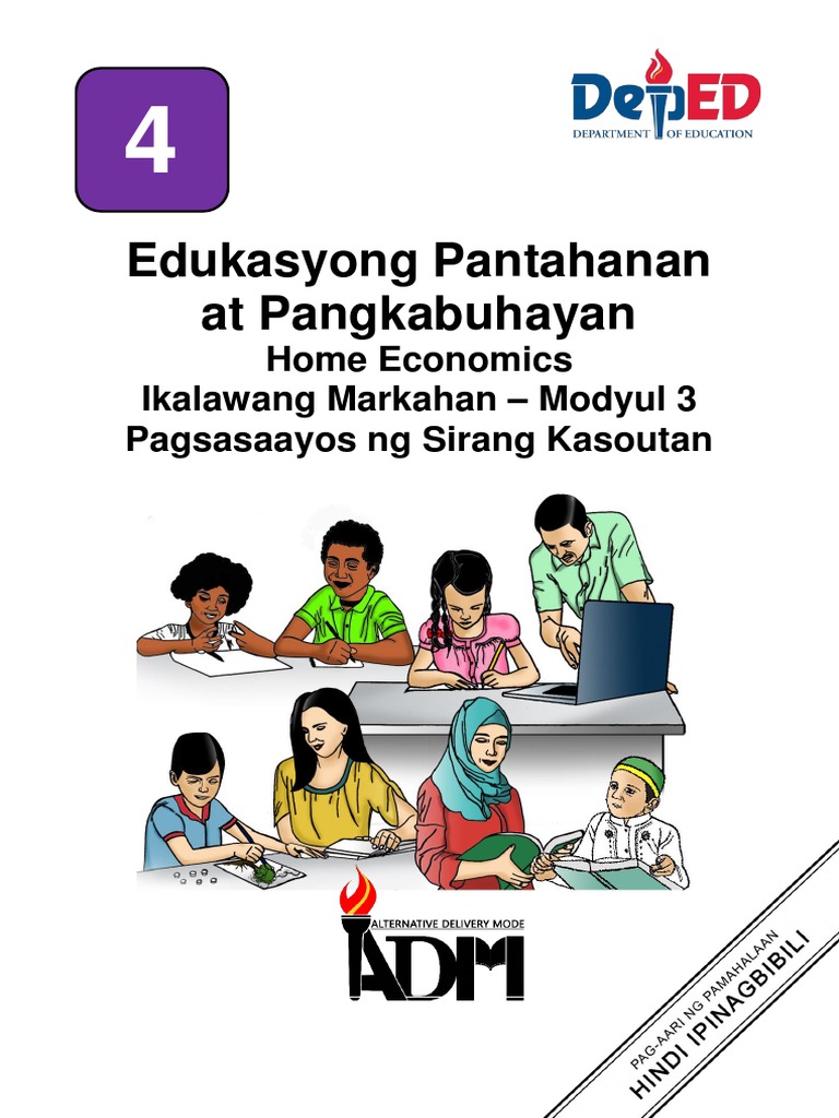 EPP 4 HE - Q2 M3 Pagsasaayos NG Sirang Kasuotan | PDF