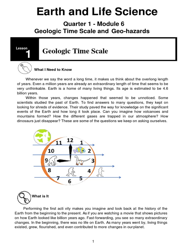 Earth and Life Science: Geologic Time Scale | PDF | Volcanic Ash | Volcano