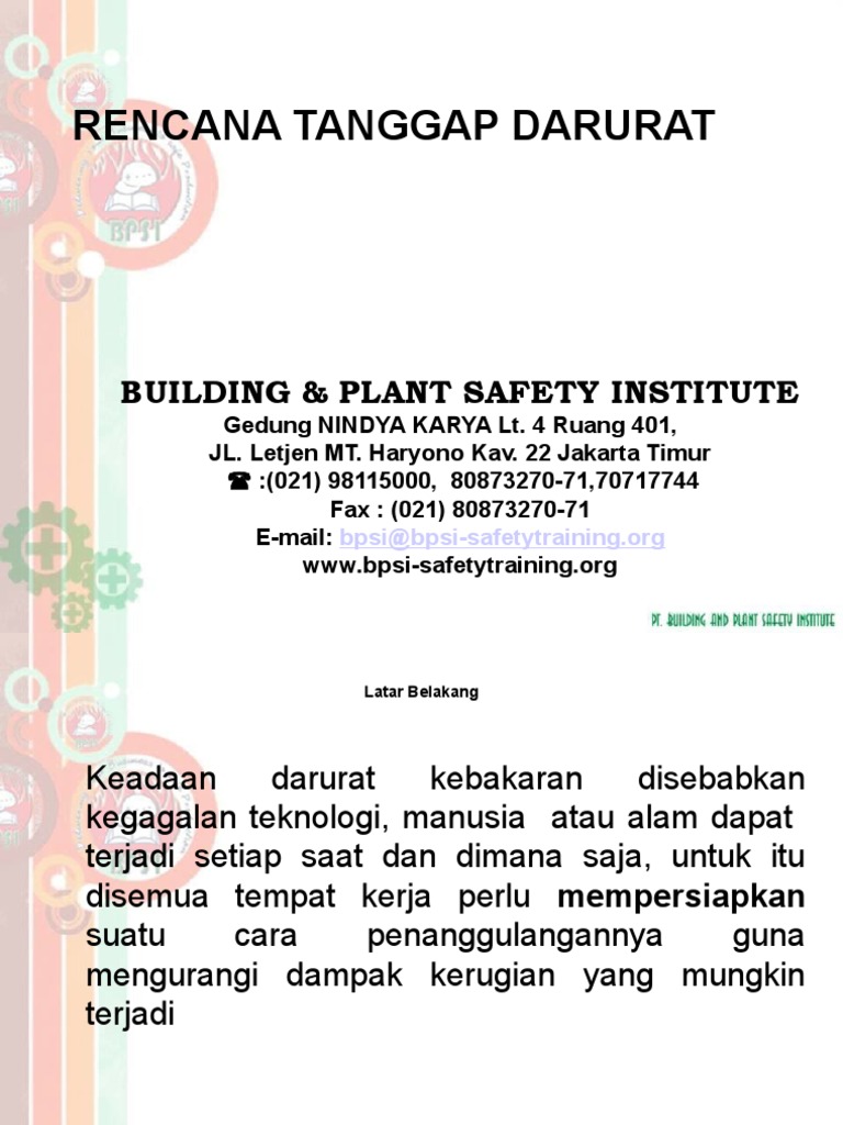 Rencana Tanggap Darurat | PDF