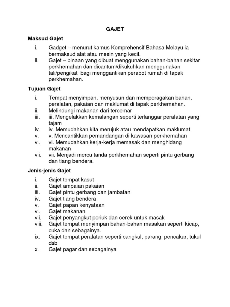 Gajet Dan Ikatan | PDF