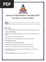 AMO 2019 Paper and Solutions | PDF | Triangle | Perpendicular