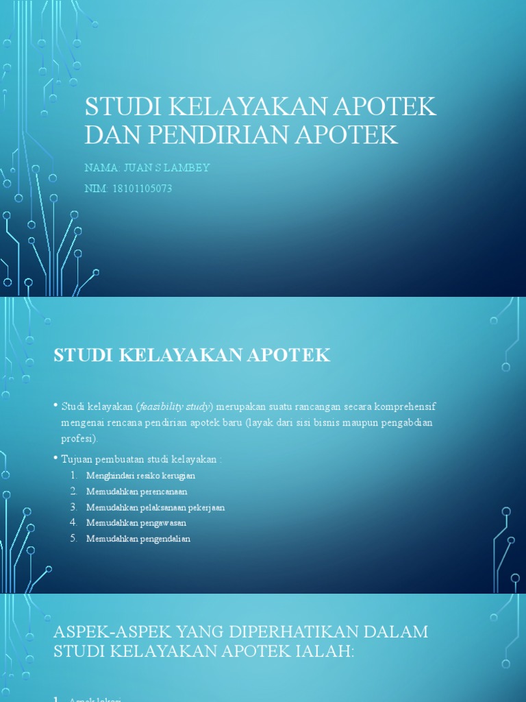 Studi Kelayakan Apotek Dan Pendirian Apotek | PDF | Hukum