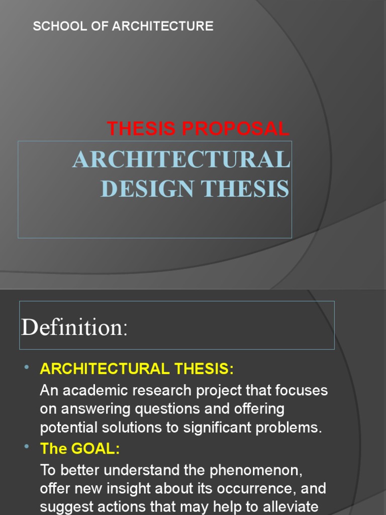Architectural Thesis Proposal Guide | PDF | Thesis | Design