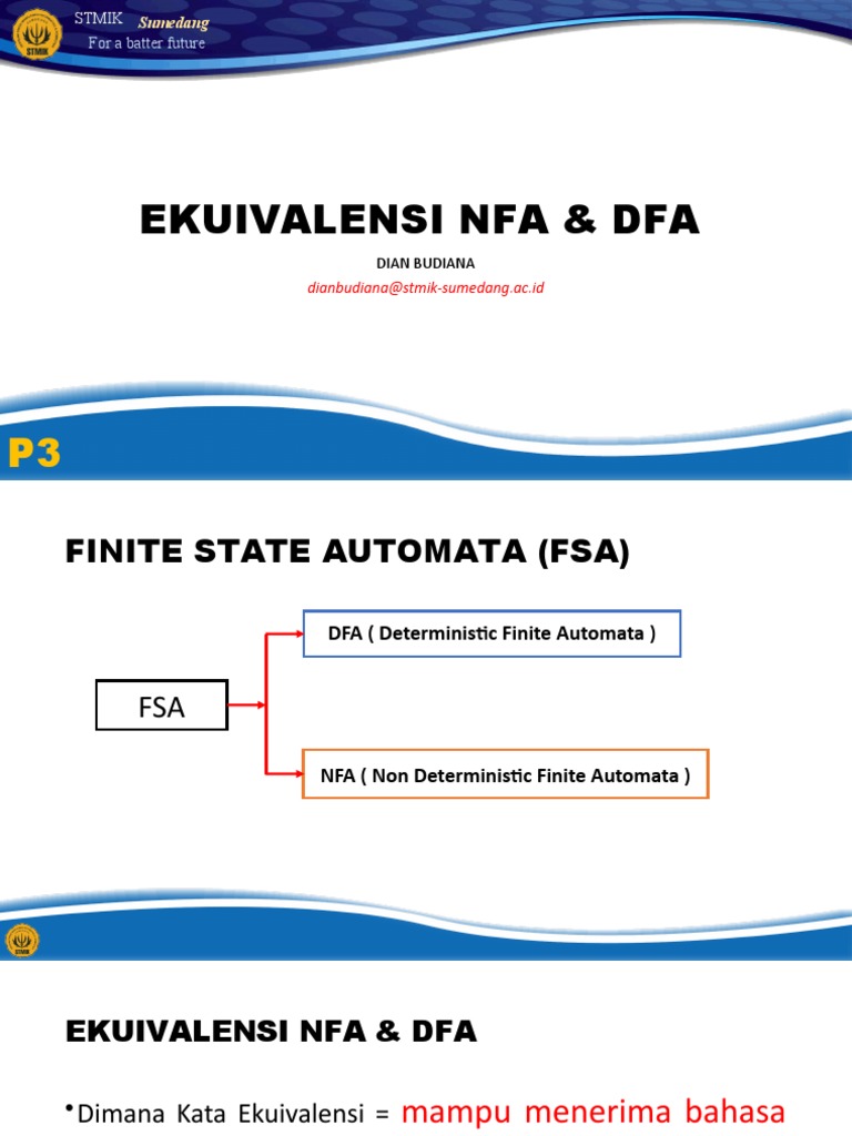 Pertemuan Ke 3 (Ekuivalensi Nfa Dfa) | PDF