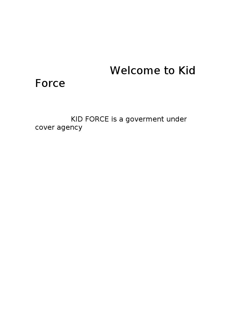 Kid Force | PDF