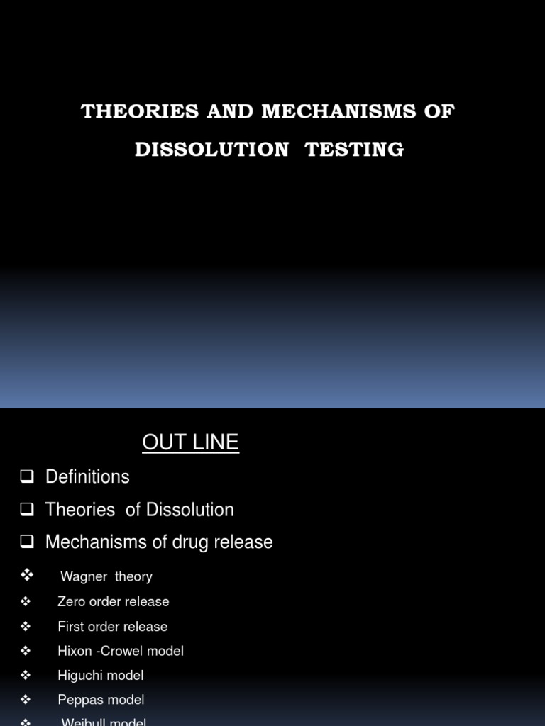 4 Theories and Mechanisms of Dissolution Testing | PDF | Solvation ...