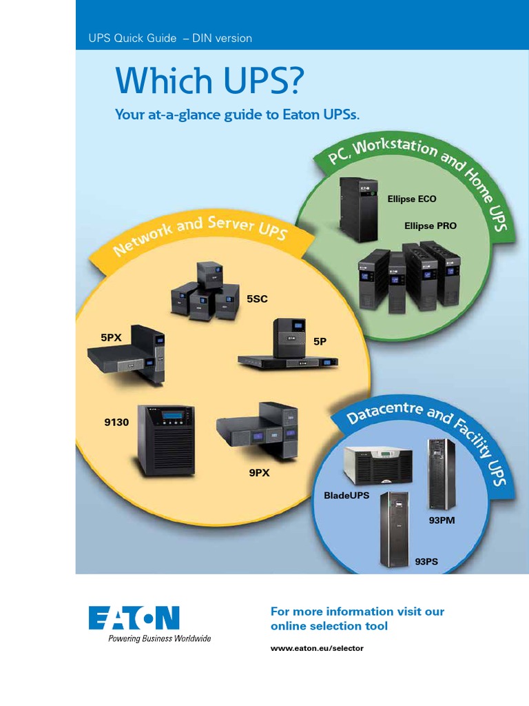 Which Ups?: Your At-A-Glance Guide To Eaton Upss | PDF | Data Center ...