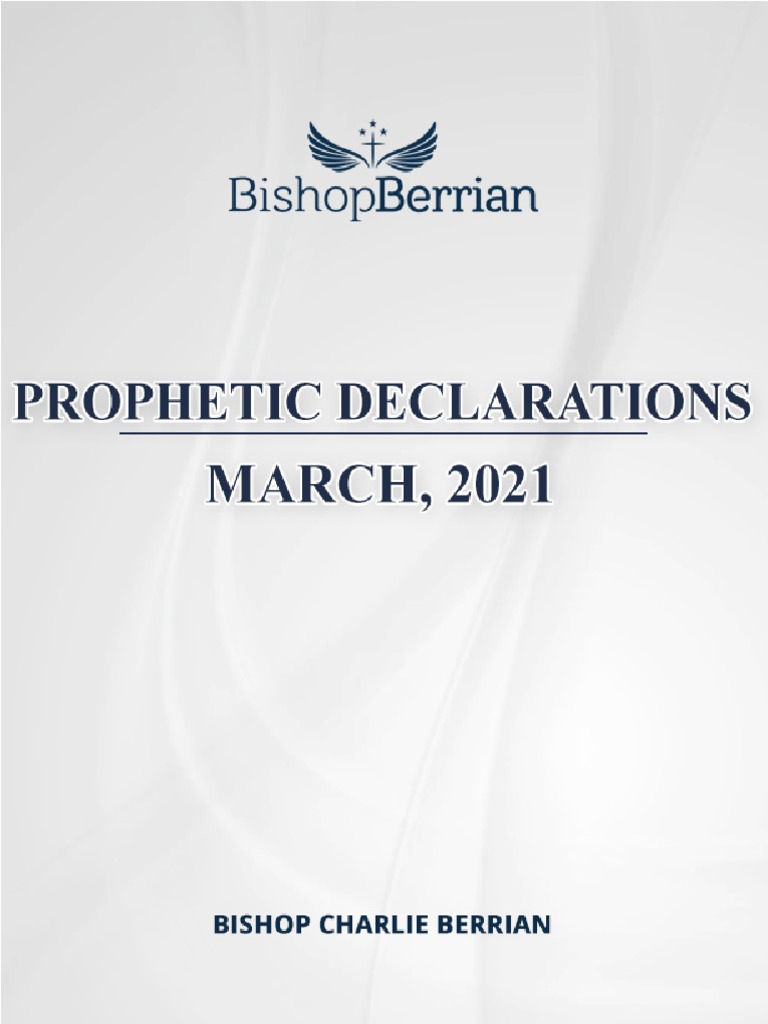 Daily Prophetic Declarations for March | PDF | Jesus