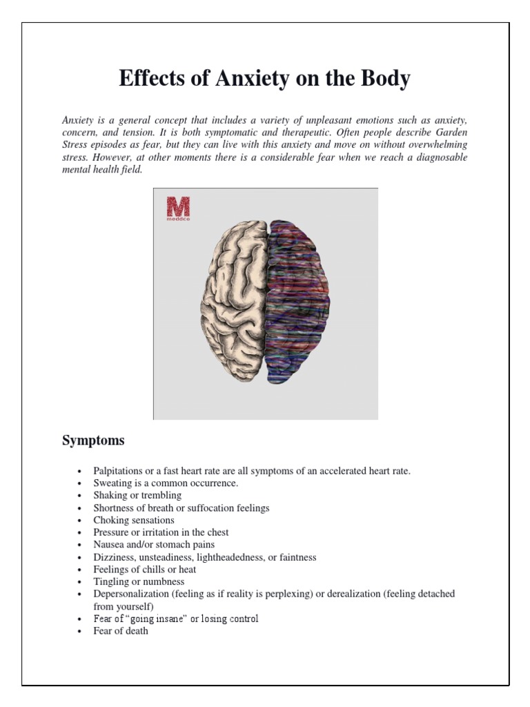Effects of Anxiety On The Body | PDF